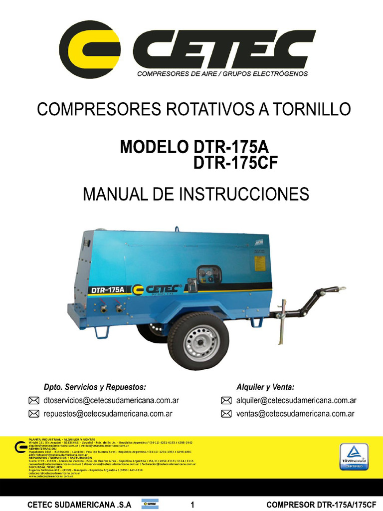 Cetec Dtr-175a Manual Nuevo | PDF | Acelerador | Presión