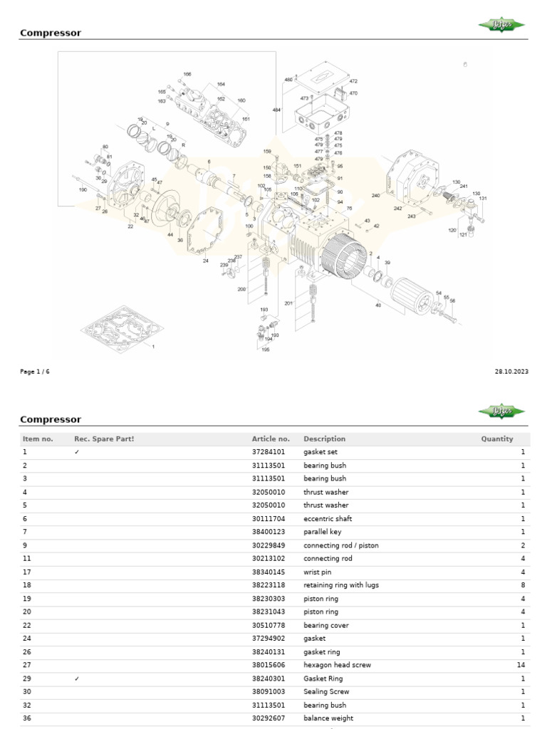 Compressor 20231028 011330 | PDF | Screw | Piston