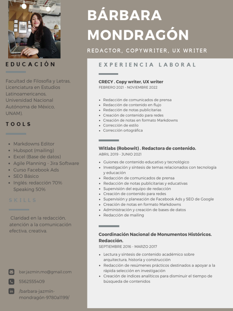 CV Barbara Mondragon | PDF