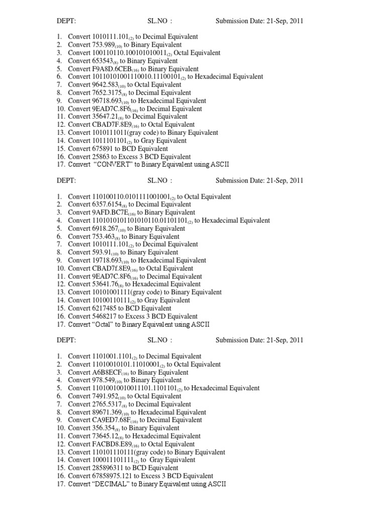 Number Syste | PDF | Binary Coded Decimal | Theory Of Computation