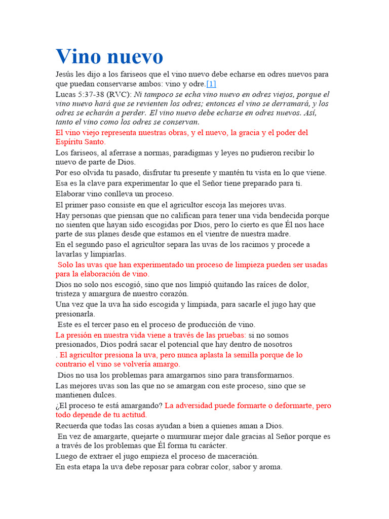 Vino Nuevo | PDF | Vino | Uva