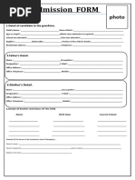 Student Information Form Template | PDF
