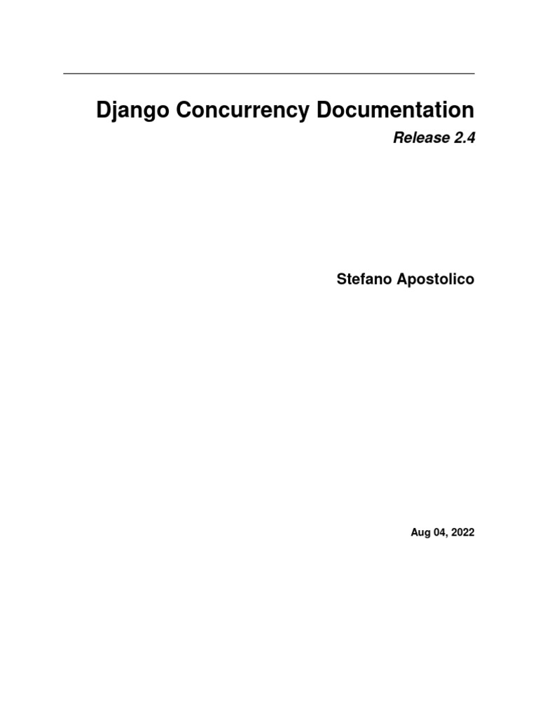 Django Concurrency Pdf Databases Postgre Sql 