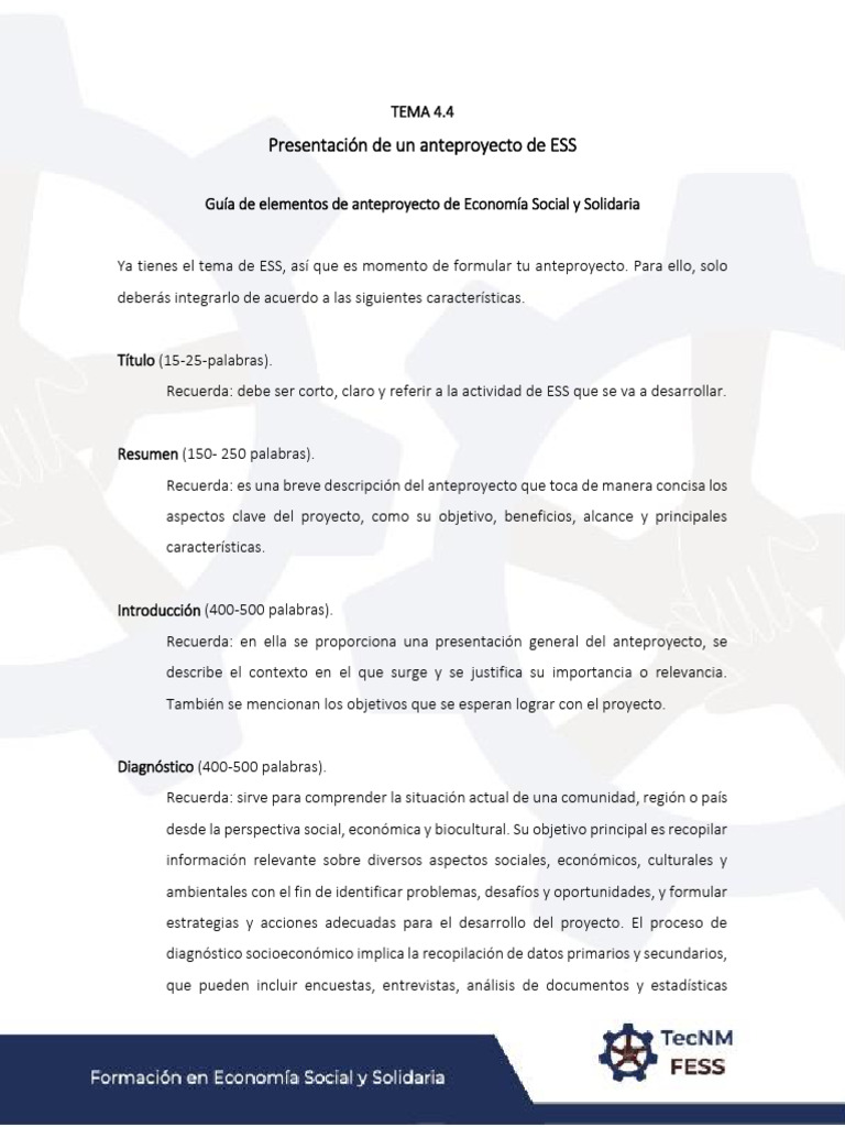Guia para Elaborar Un Anteproyecto de ESS | PDF | Investigación cuantitativa