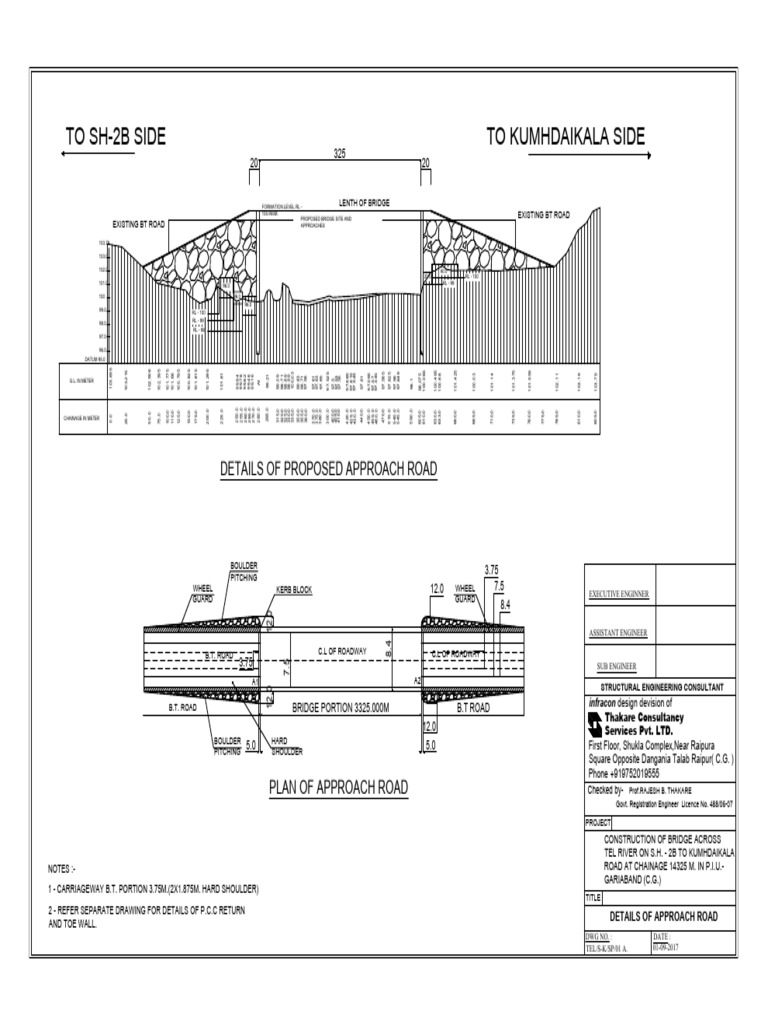 Bridge Approach Road Design Details | PDF