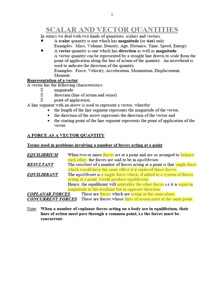 Introduction To Statics Pdf Euclidean Vector Force