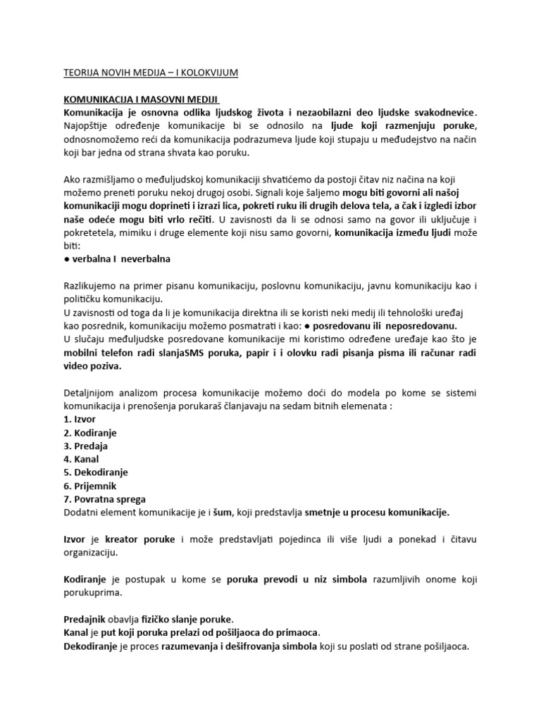 Skripta Novih Medija 2 | PDF