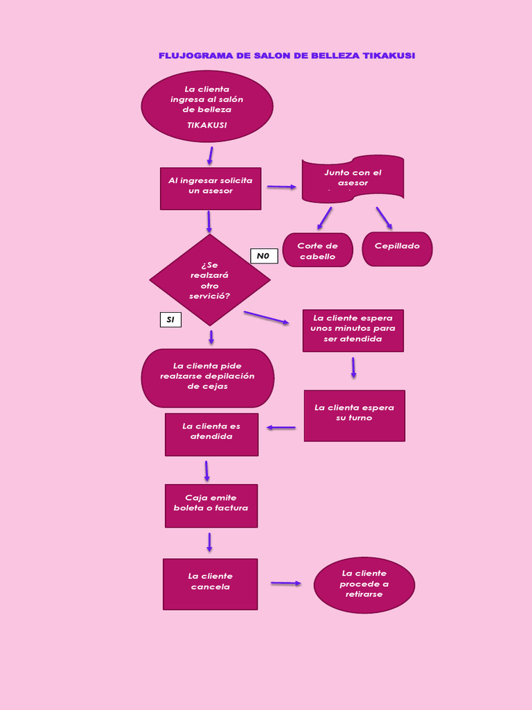 Flujograma de Salon de Belleza Tikakusi | PDF