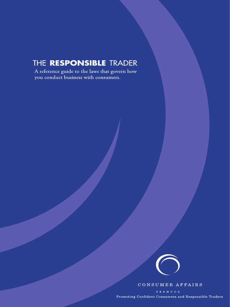 Responsible Trader Booklet | PDF | Consumer Protection | Breach Of Contract
