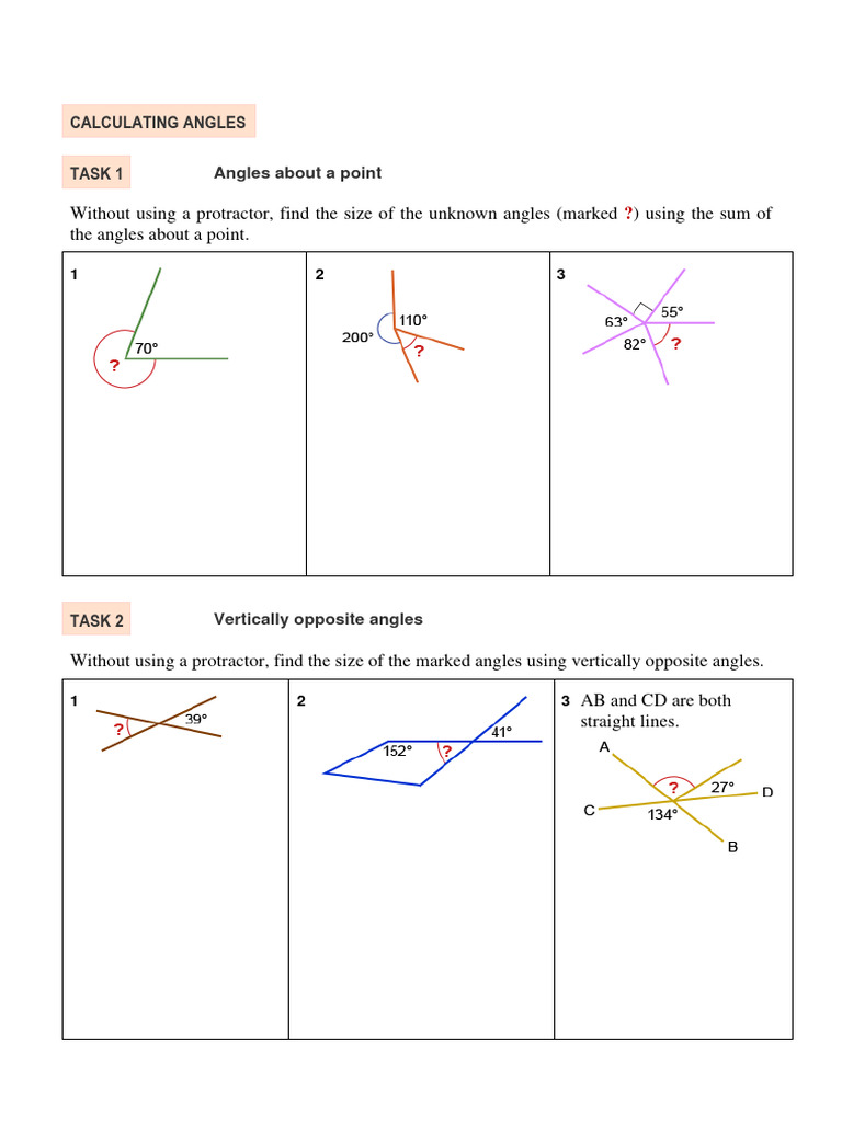 Calculating Angles | PDF