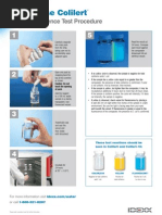 Colilert-18 SOP 2016 | PDF | Escherichia Coli | Water