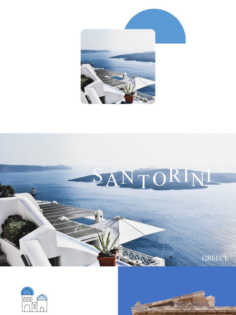 Santorini PowerPoint Morph Animation Template Blue Variant | PDF