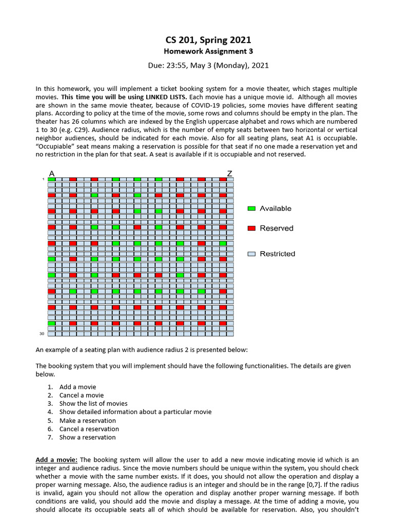 Bilkent CS201 Spring 2021 Homework 3 | PDF | Class (Computer Programming) | Computer Programming