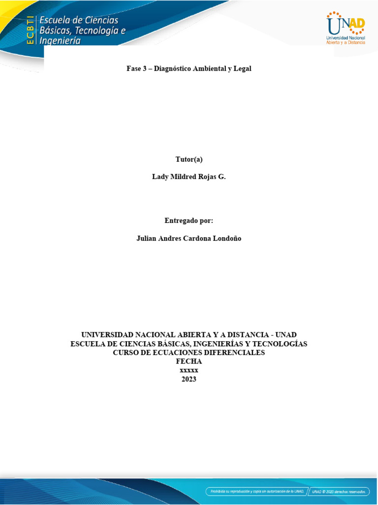 Fase 3 - Diagnóstico Ambiental y Legal COLABO | PDF | Business | Evaluación