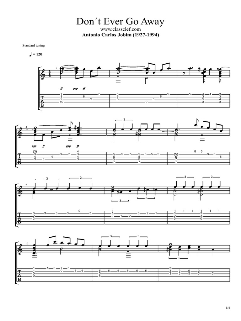 Dont Ever Go Away by Antonio Carlos Jobim | PDF