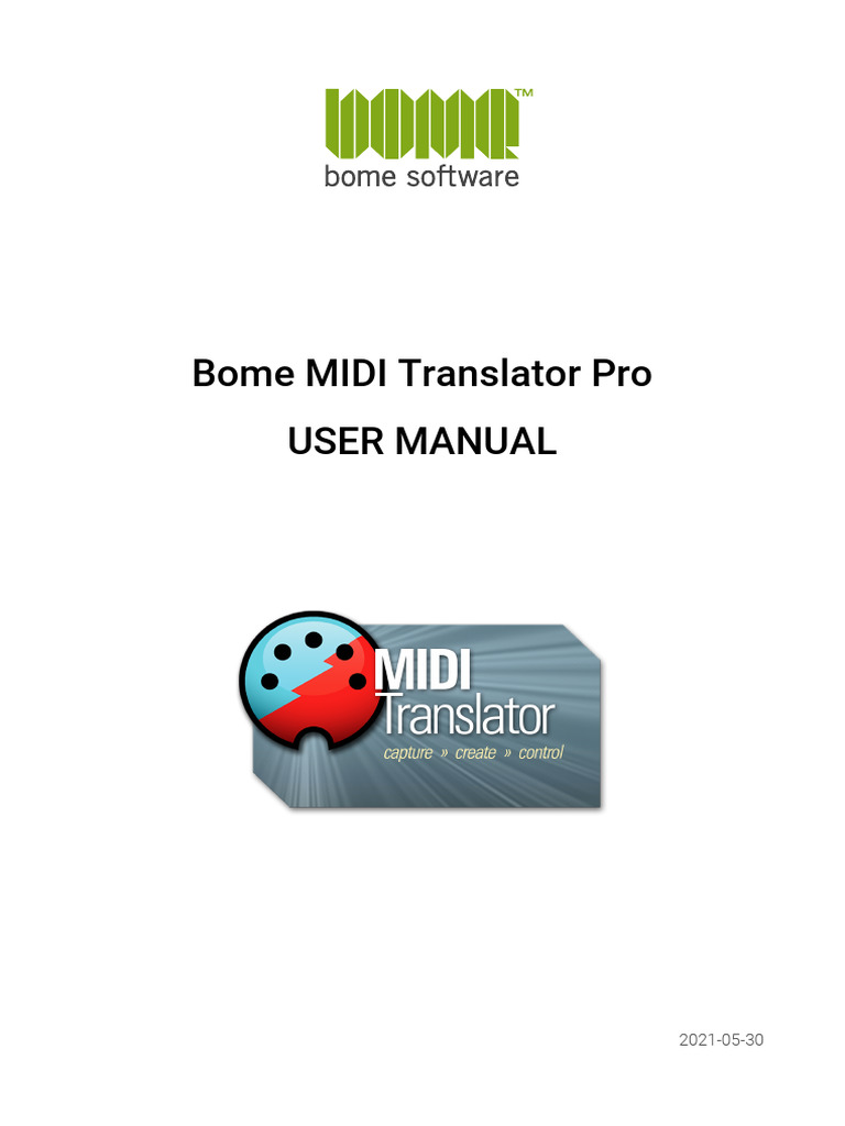 Bome MIDI Translator Pro Manual | PDF | Icon (Computing) | Input/Output