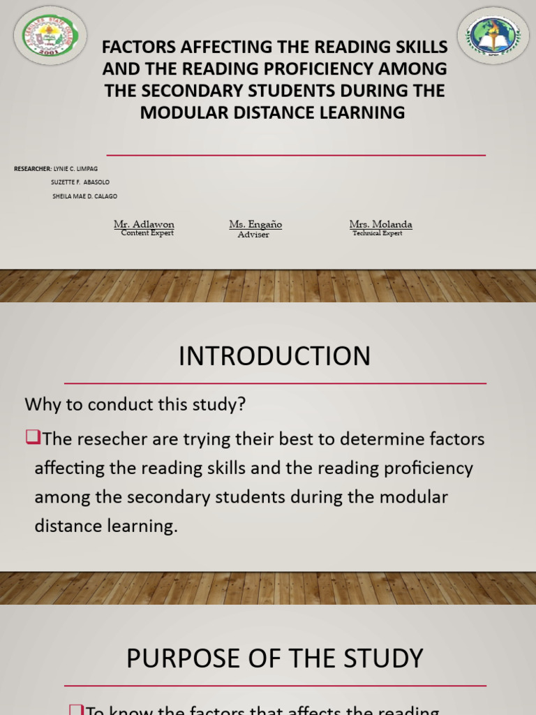 Factors Influencing Reading Skills in Students | PDF | Learning | Expert