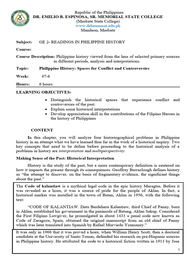 Module-4 - Reading in The Philippines History | PDF | Philippines