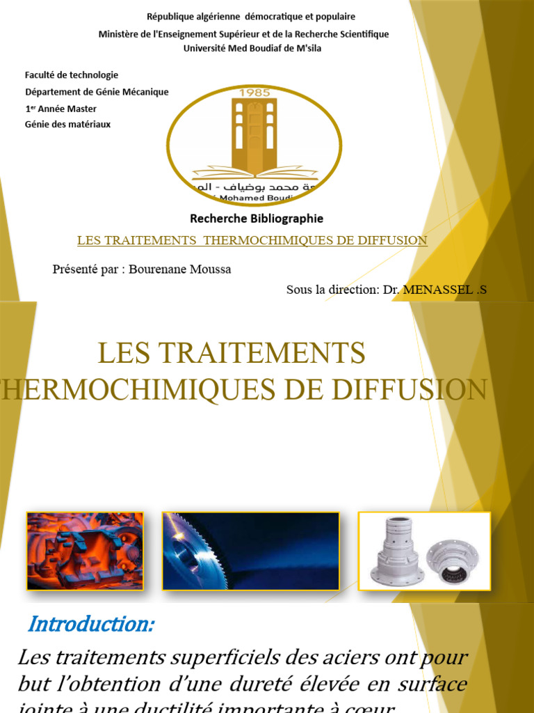 Traitements Thermochimiques des Aciers | PDF | Acier | Traitement thermique