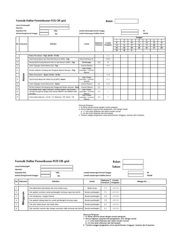 Form PLTS Off Grid | PDF