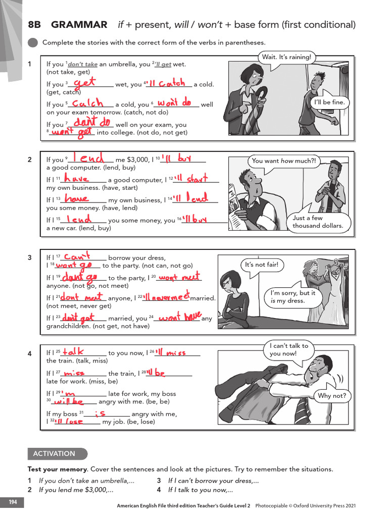 AEF3e Level 2 TG PCM Grammar 8B | PDF | Human Communication | Linguistics