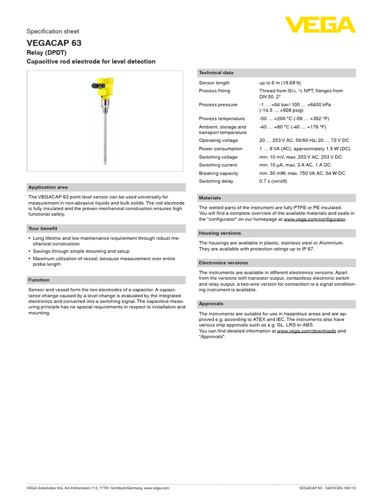 en Vegacap 63 Relay (DPDT) | Download Free PDF | Relay | Capacitor