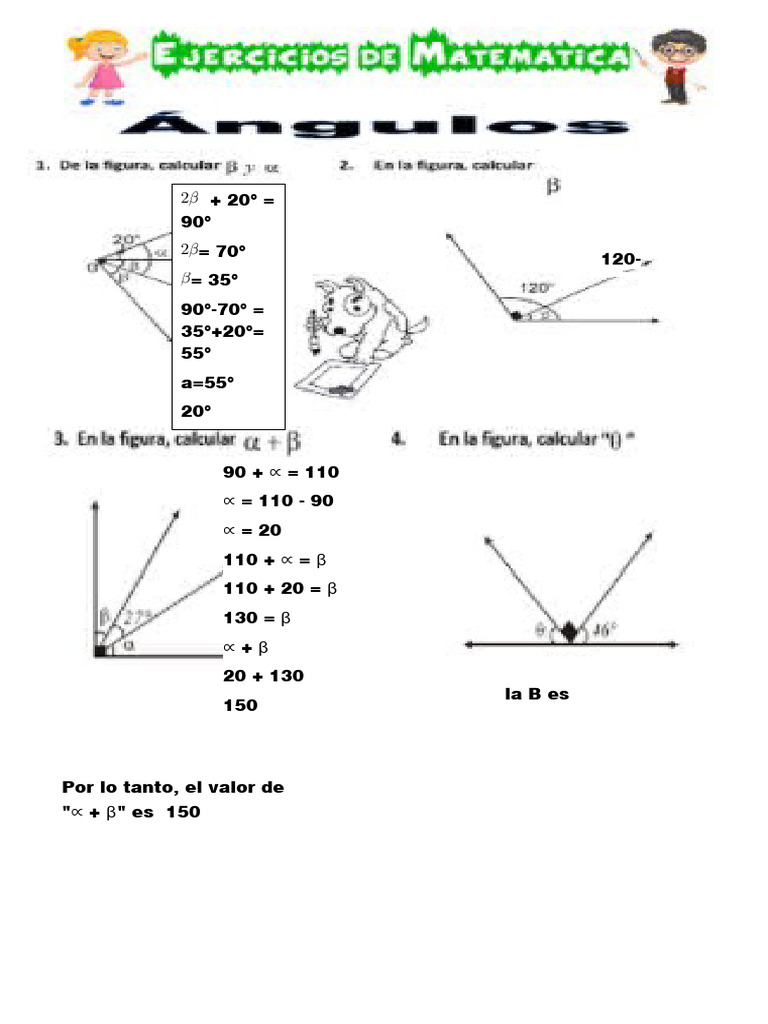 Actividades de Angulos para Quinto de Primaria | PDF | Geometría Elemental