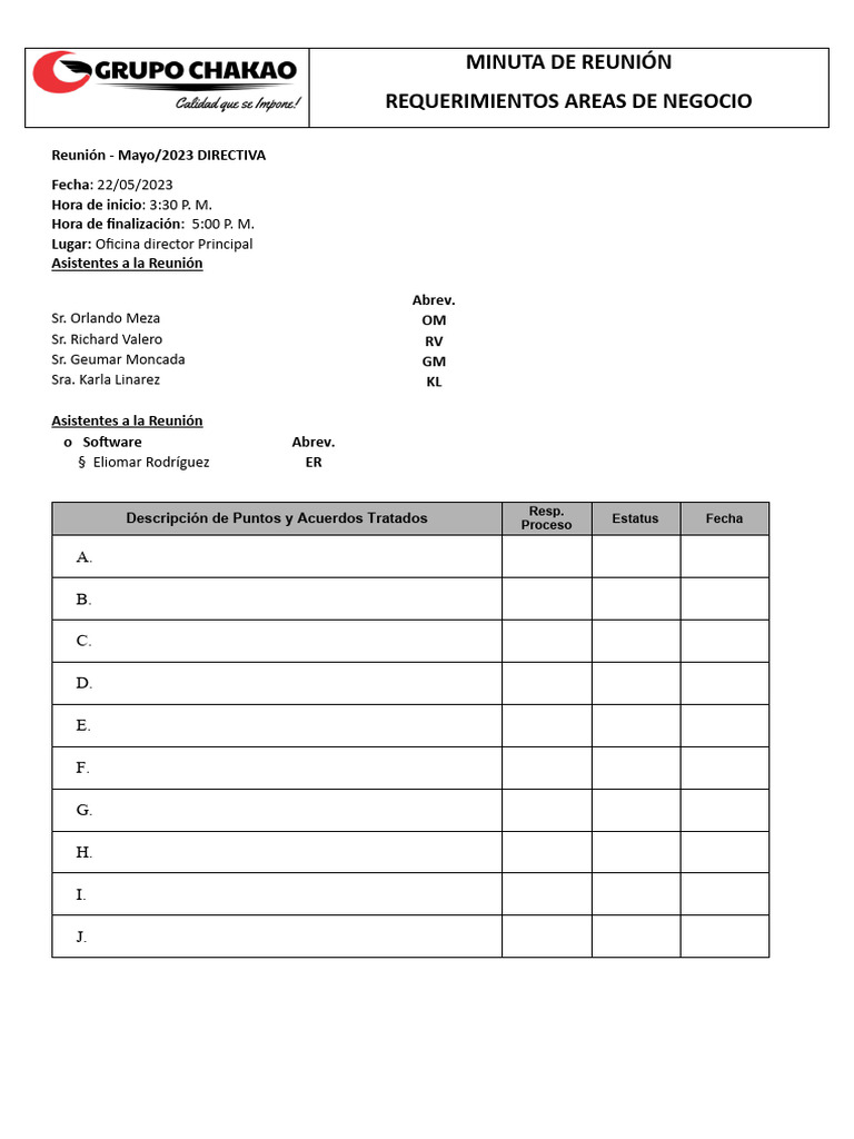 Modelo de Minuta | PDF