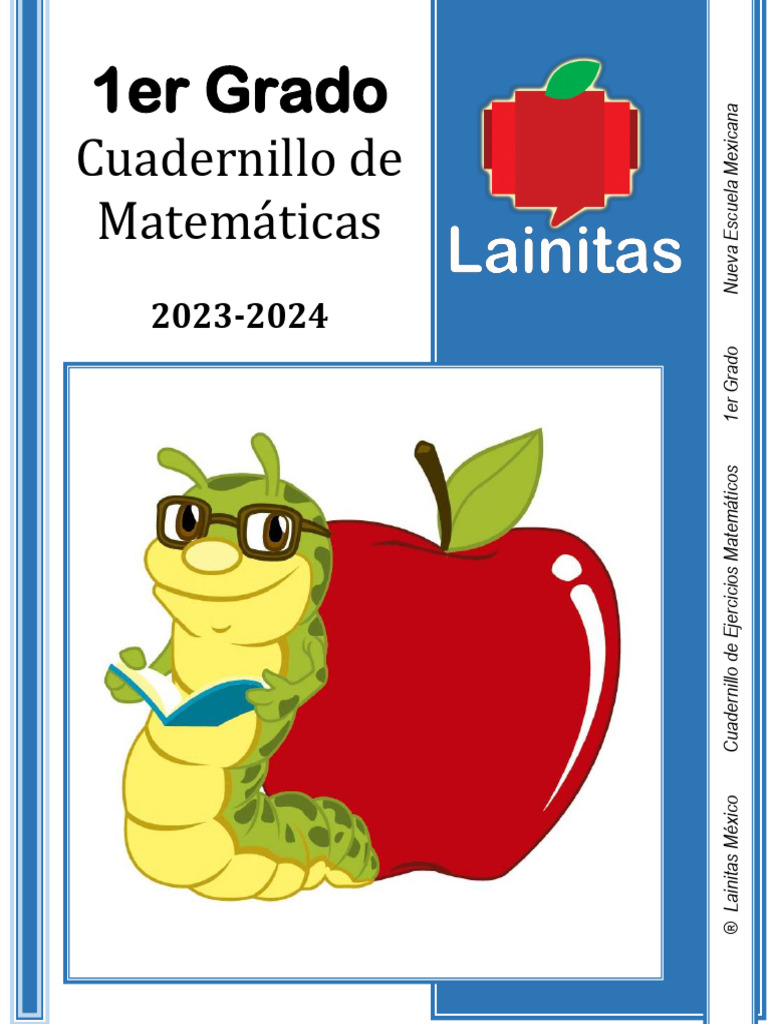 1er Grado - Cuadernillo de Matemáticas (2023-2024) | PDF | Sustracción | Números