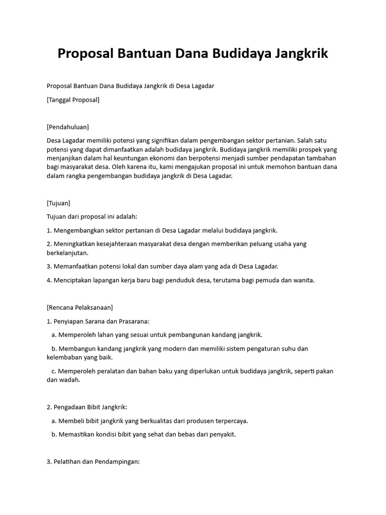 Proposal Budidaya | PDF