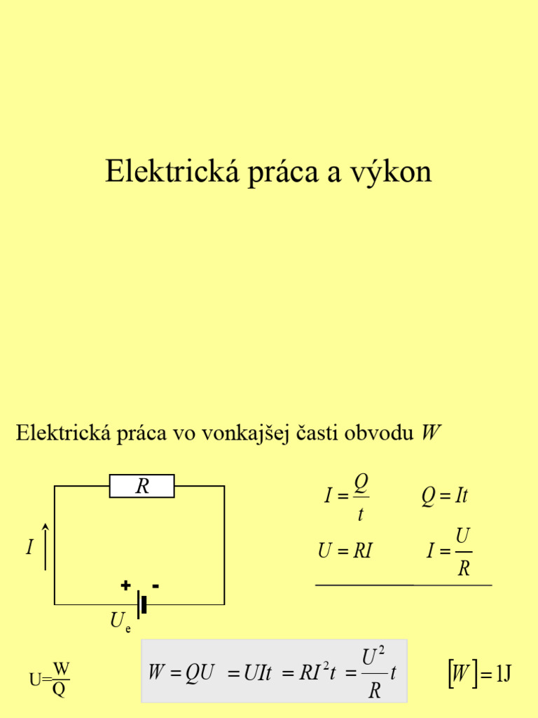 7. Elektrická Práca a Výkon (2) (1) | PDF