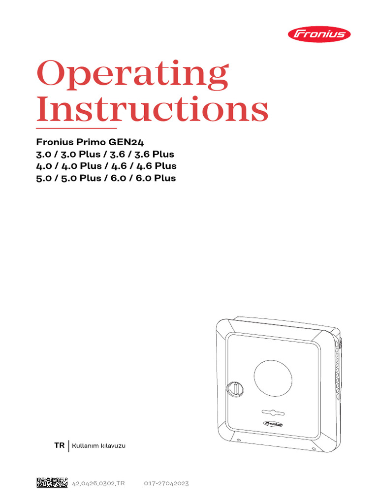 Fronius Operating, TR | PDF