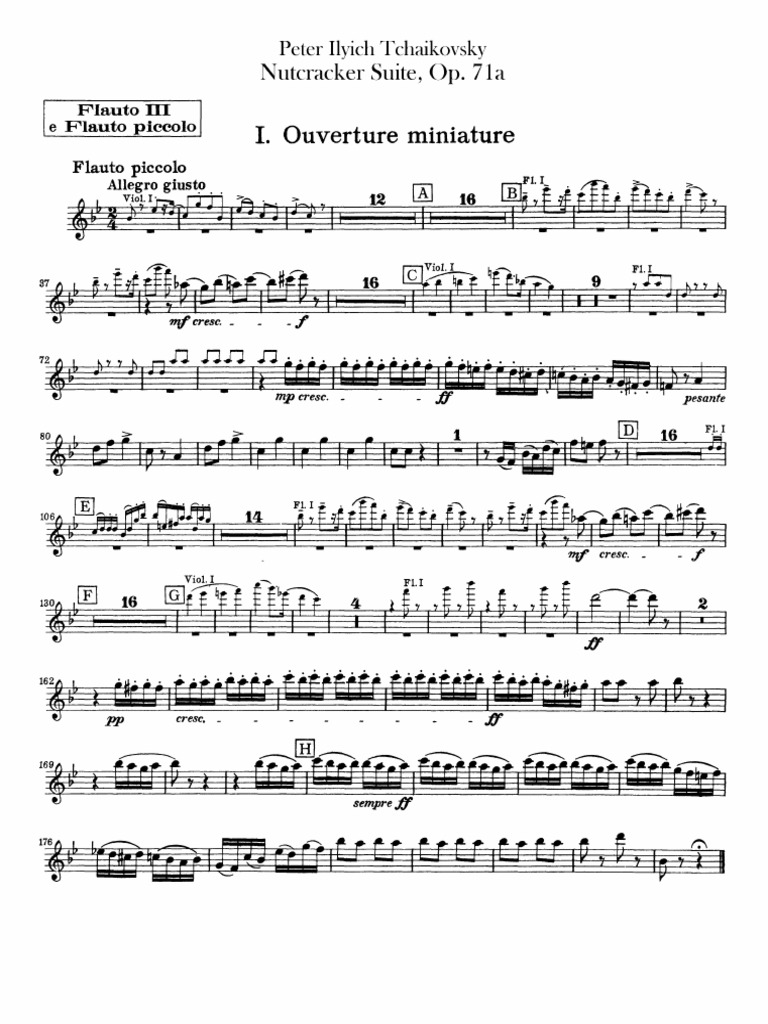 Cascanueces - Flauta 3 - Piccolo | PDF