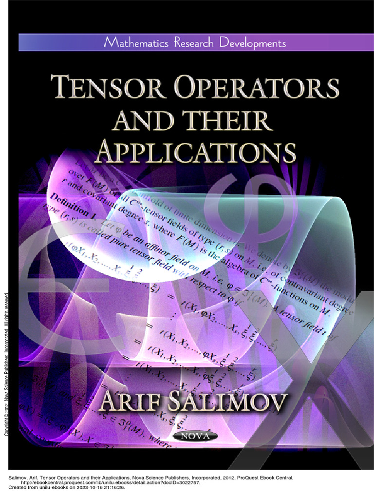 Tensor Operators and Their Applications | Download Free PDF | Field (Mathematics) | Tensor