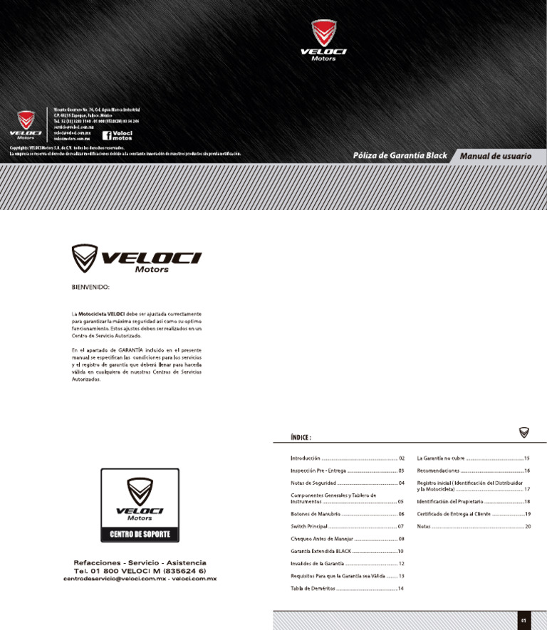 Manual Veloci PDF | PDF