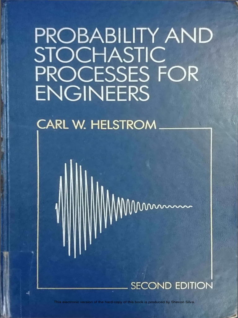Probability and Stochastic Processes For Engineers (Carl W. Helstrom ...