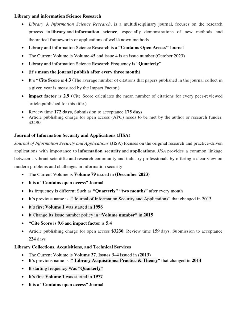 Library and Information Science Research Overview | PDF | Computers