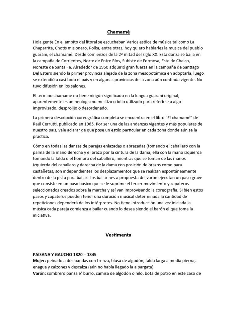 Chamame y Sapucai | PDF | Ropa | Moda