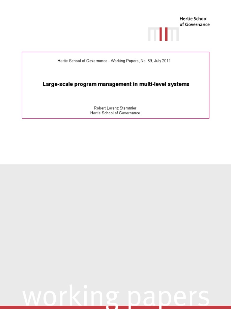 Large-Scale Program Management | PDF | Governance | Evaluation