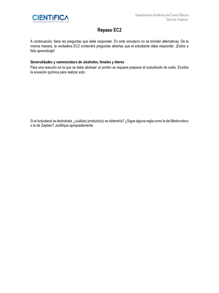 Repaso 12 EC2 | PDF | Química | Ácido