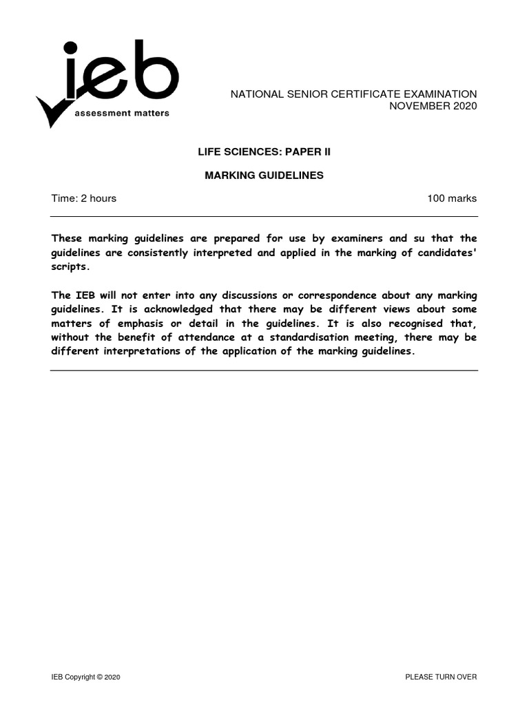 Life Sciences P2 Memo 2020 | PDF | Caesarean Section | Childbirth