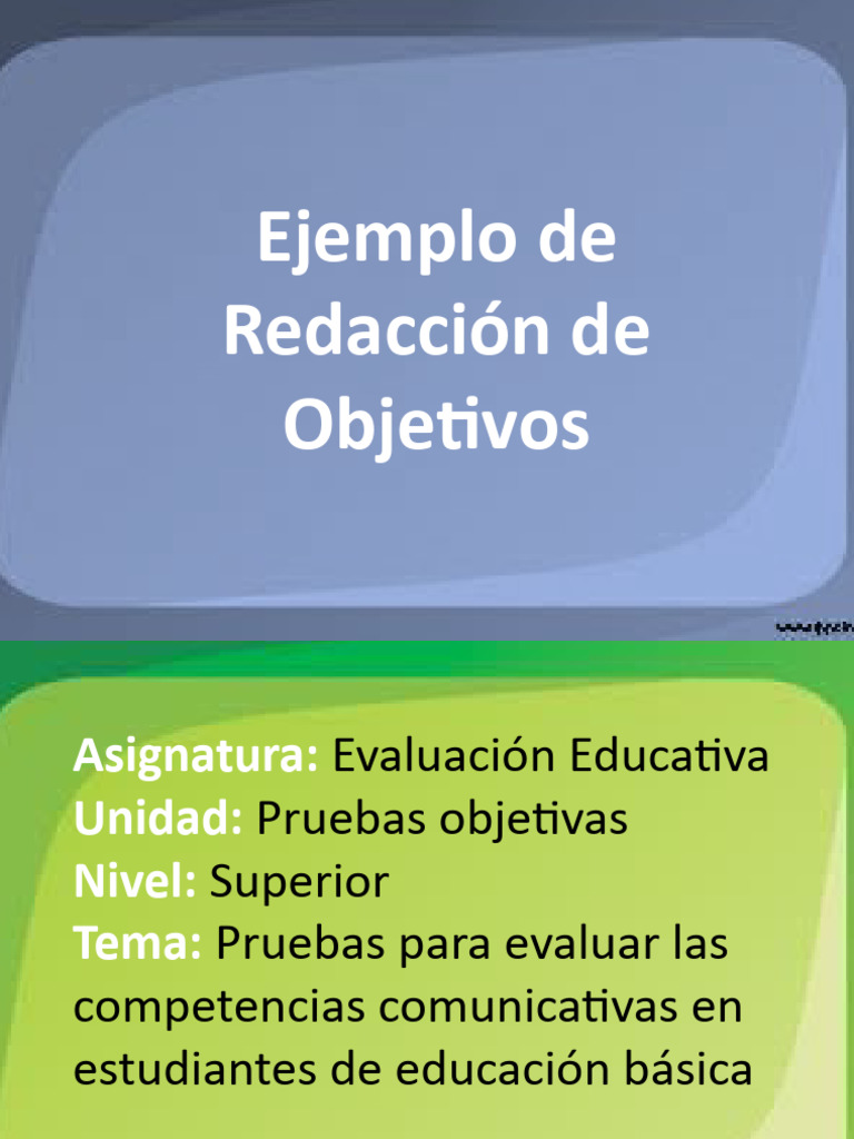 Ejemplo de Redaccion de Objetivos 2 | PDF