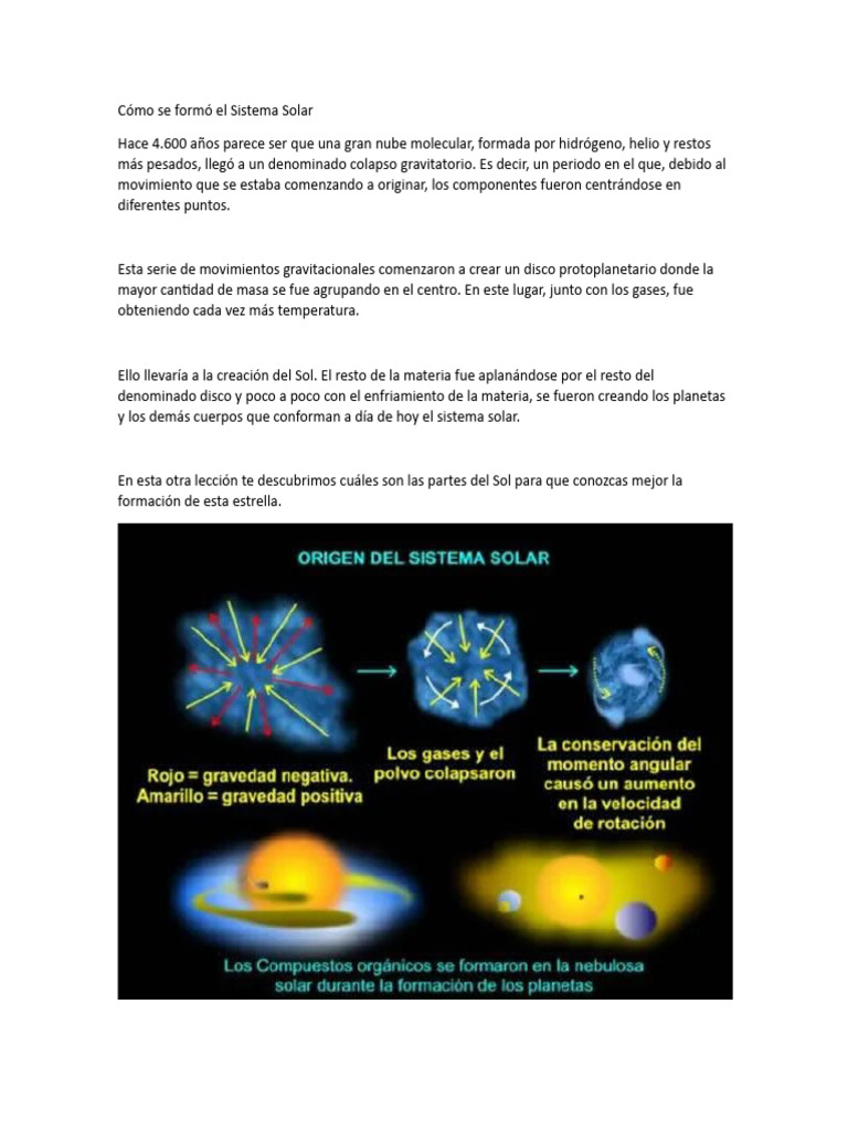 Cómo se formó el Sistema Solar | PDF | Sistema solar | Ceres (planeta enano)