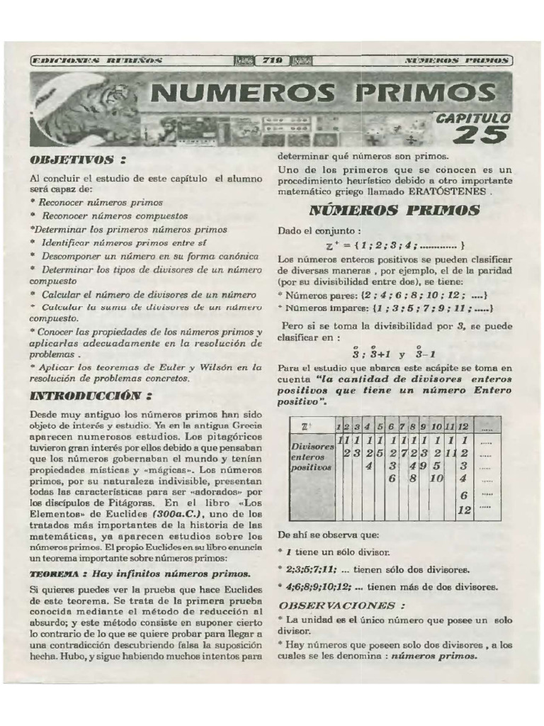 Numeros Primos by Rubiños | PDF