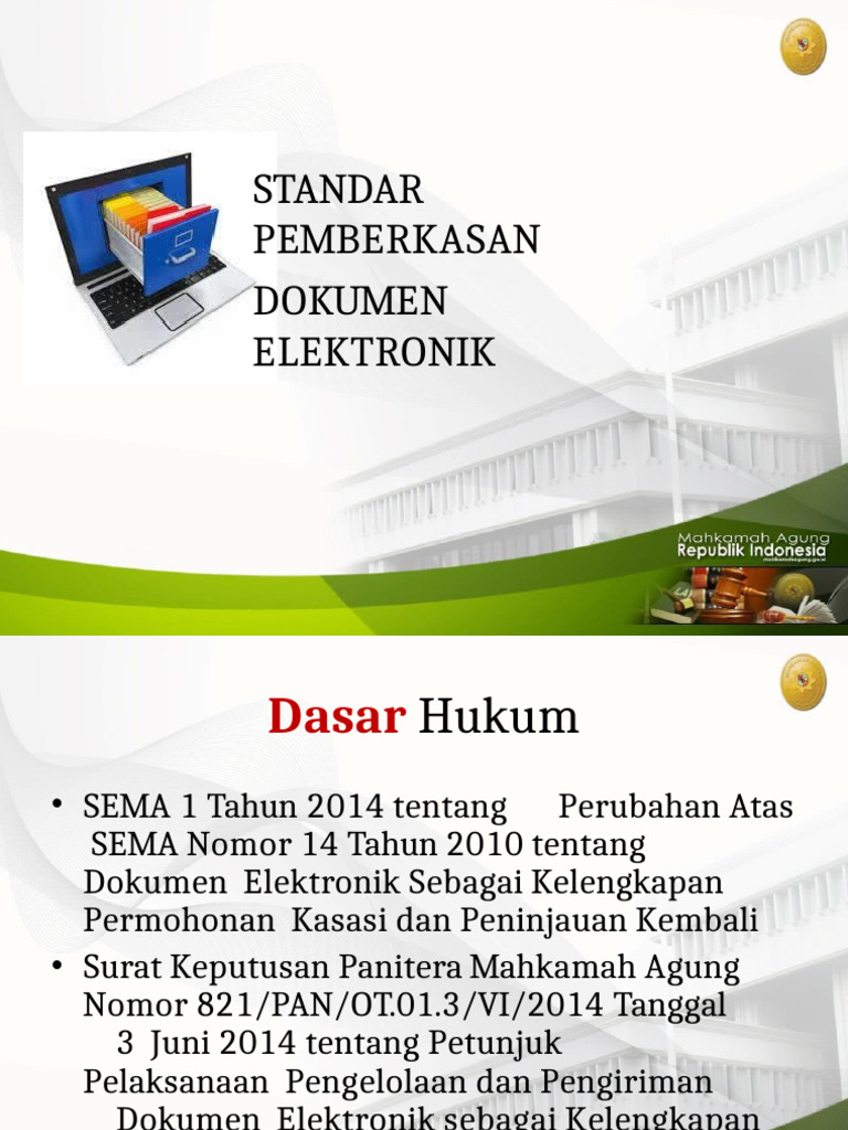 Standar Pengelolaan Dokumen Elektronik | PDF | Hukum