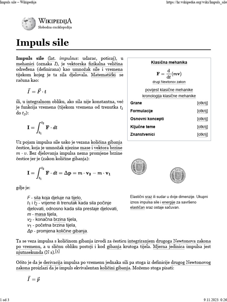 Impuls Sile - Wikipedija | PDF