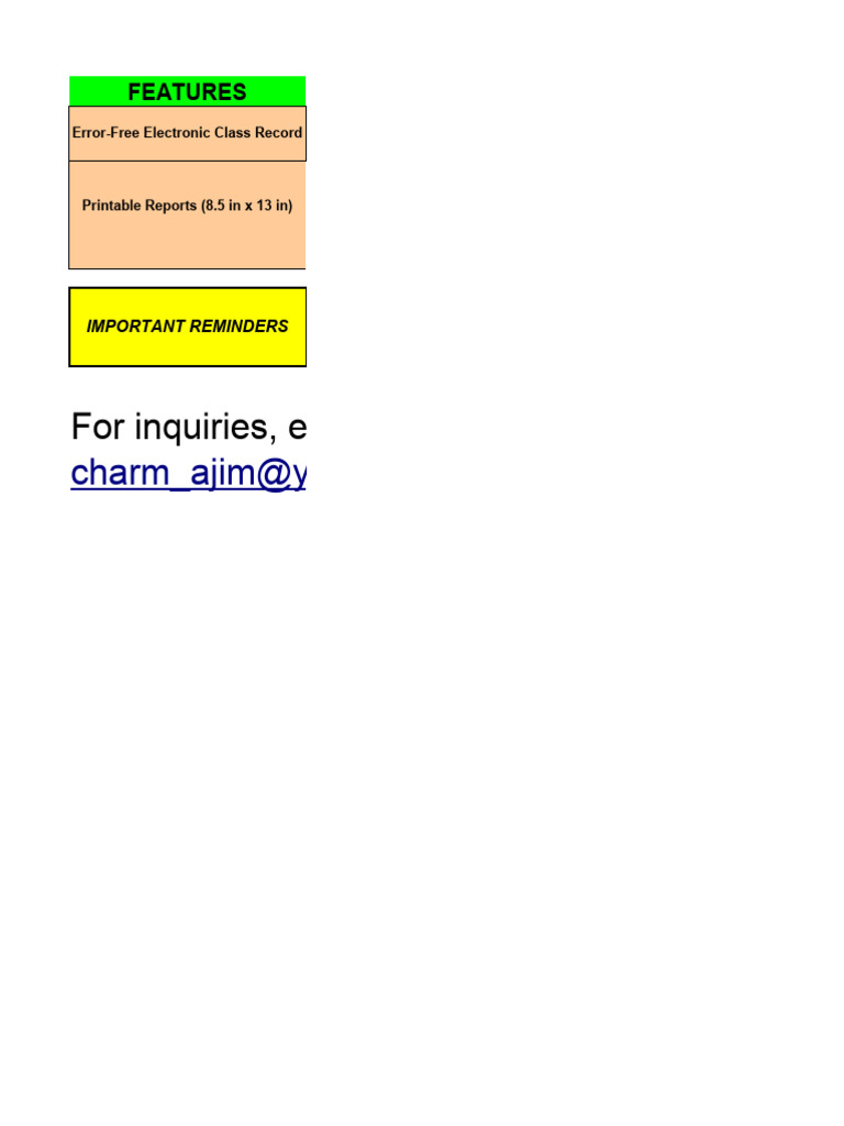 E Class Record Pdf Microsoft Excel Software Engineering 7370