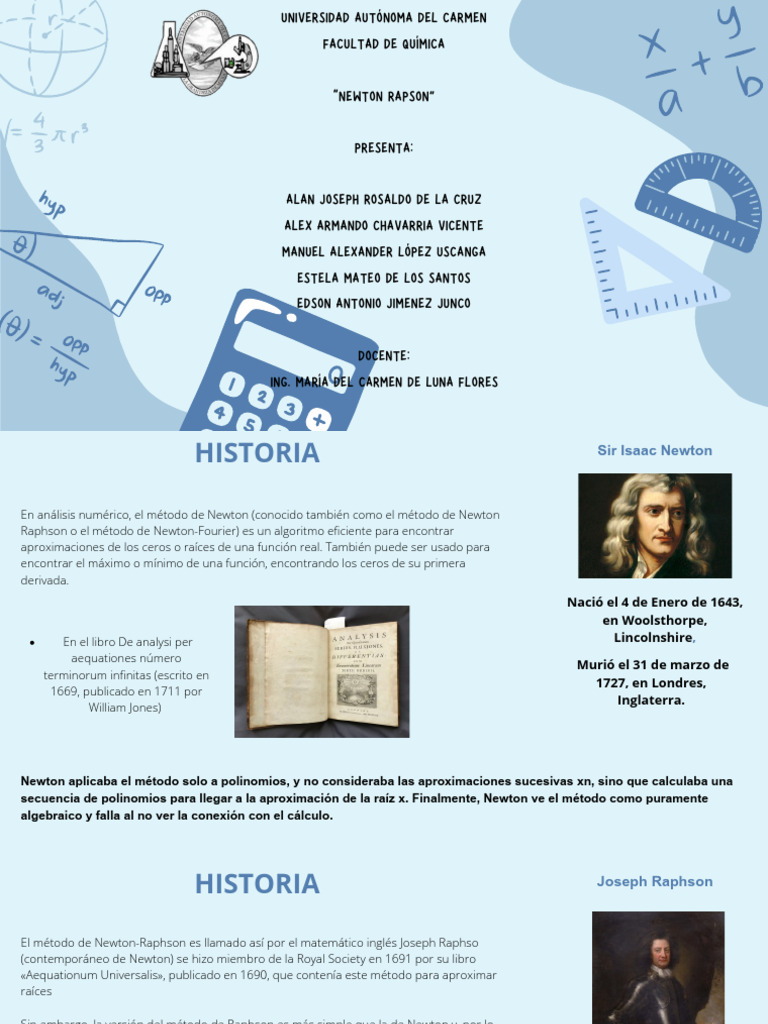 Método Newton-Raphson: Historia y Aplicaciones | PDF | Lógica ...