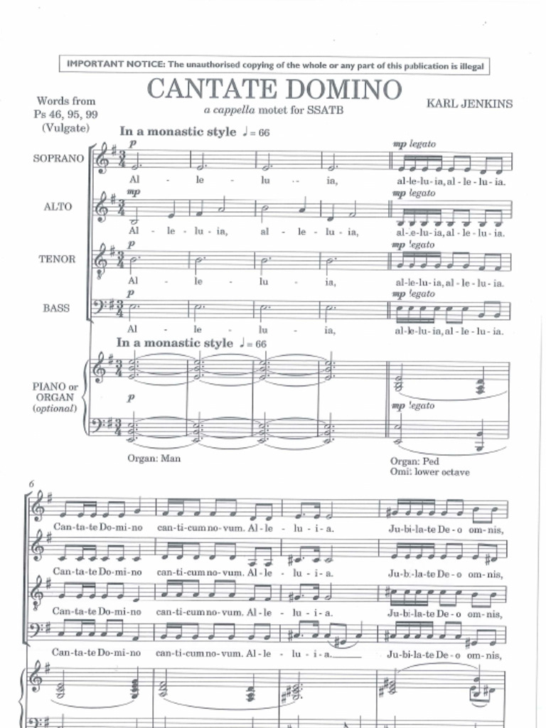 Cantate Domino - Karl Jenkins | PDF