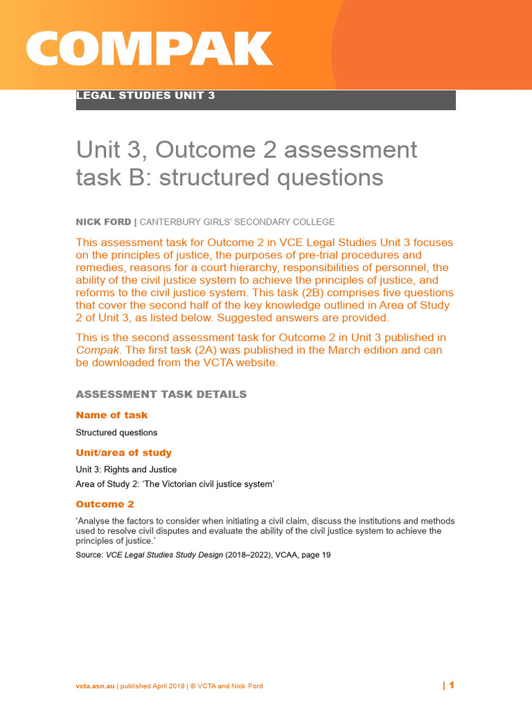 Unit 3 Outcome 2 Practice SAC | PDF | Precedent | Lawsuit Unit 3 Outcome 2 Practice SAC | PDF | Precedent | Lawsuit